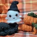 Ghost Witch Hat Keychain Crochet Pattern DIY Handmade Ghost Keychain ...