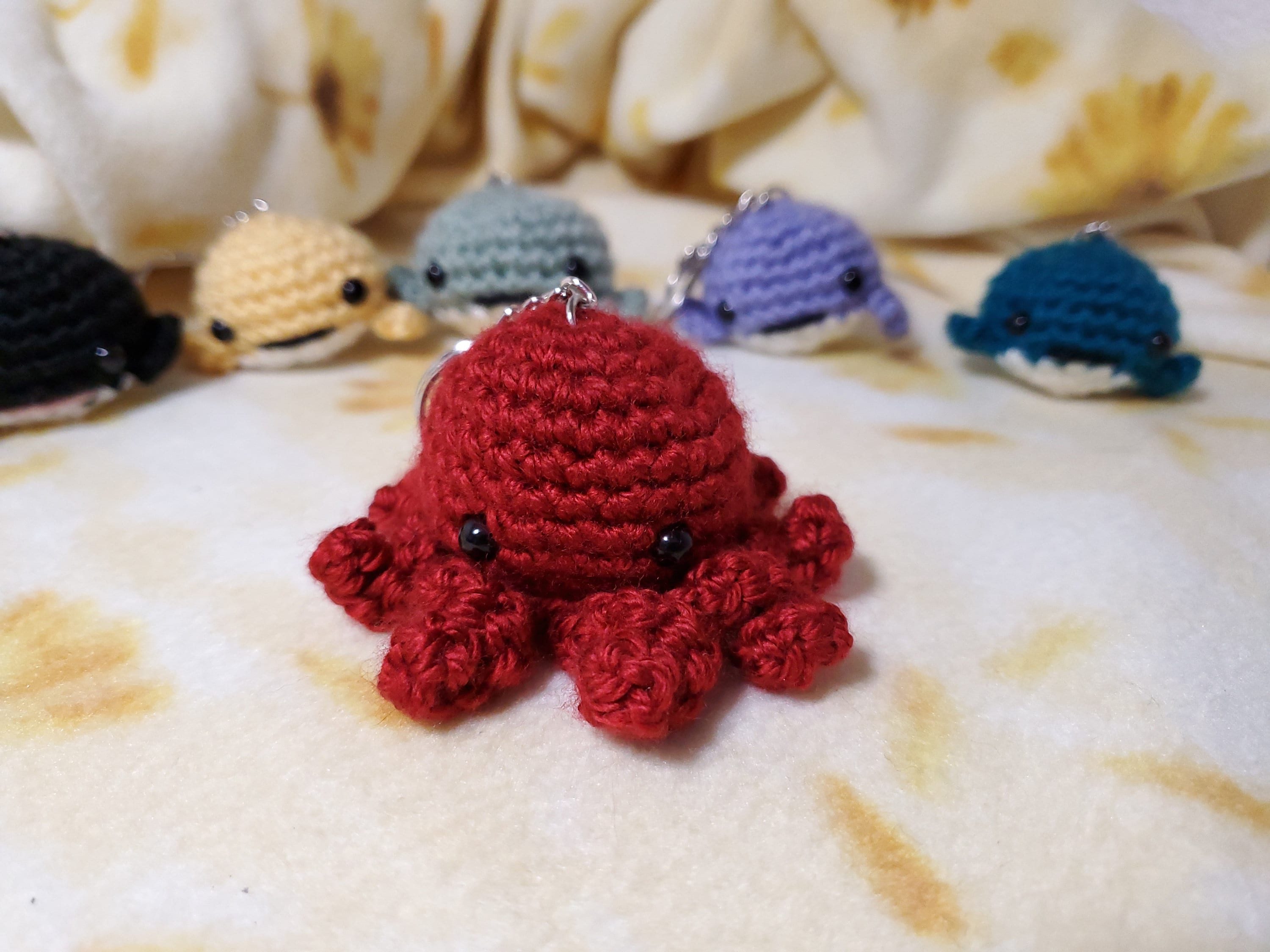 Keychain Crochet Octopus Gift for Family Keychain Octopus - Etsy