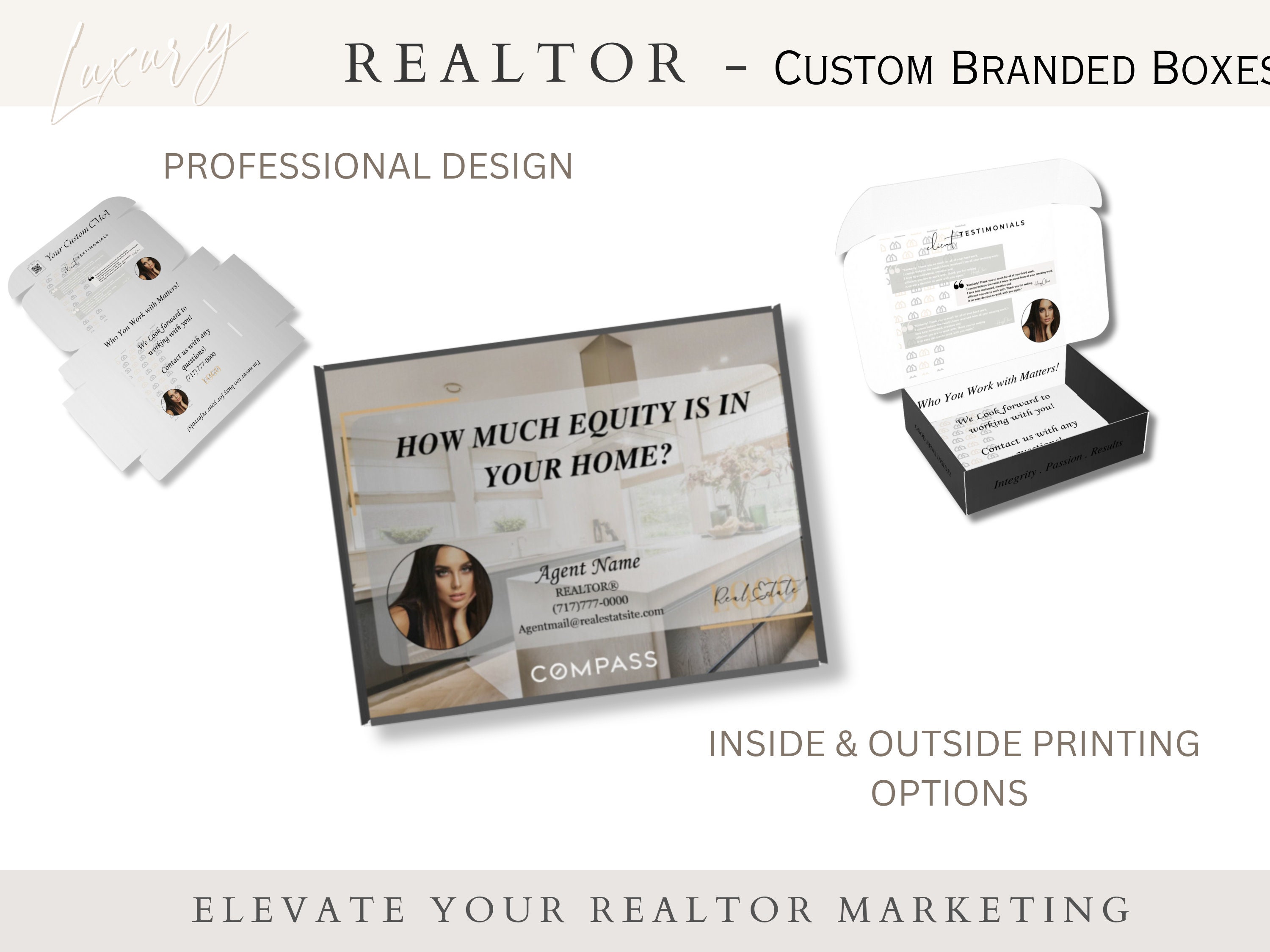 Realtor Listing Presentation Equity Box, Custom Cma Box, Real Estate ...