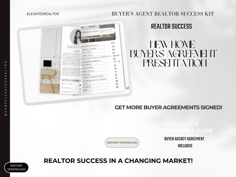 Real Estate Buyer Agent Success Kit, Exclusive Agency Contract, NAR ...