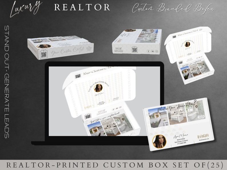 Real Estate Agent Farming Boxes, Set of 25 Custom Made Marketing Boxes ...