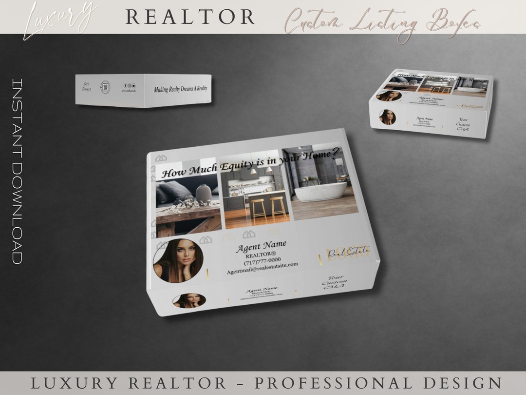 Realtor Marketing Box, Custom Real Estate Agent Branding - Etsy