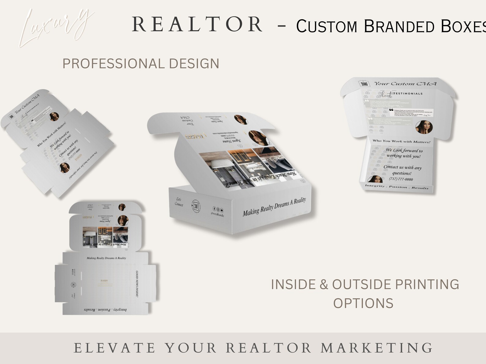 Real Estate Agent Marketing, Set of 25 Custom Made Presentation Boxes ...
