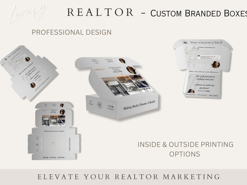 Real Estate Agent Marketing, Set of 25 Custom Made Presentation Boxes ...