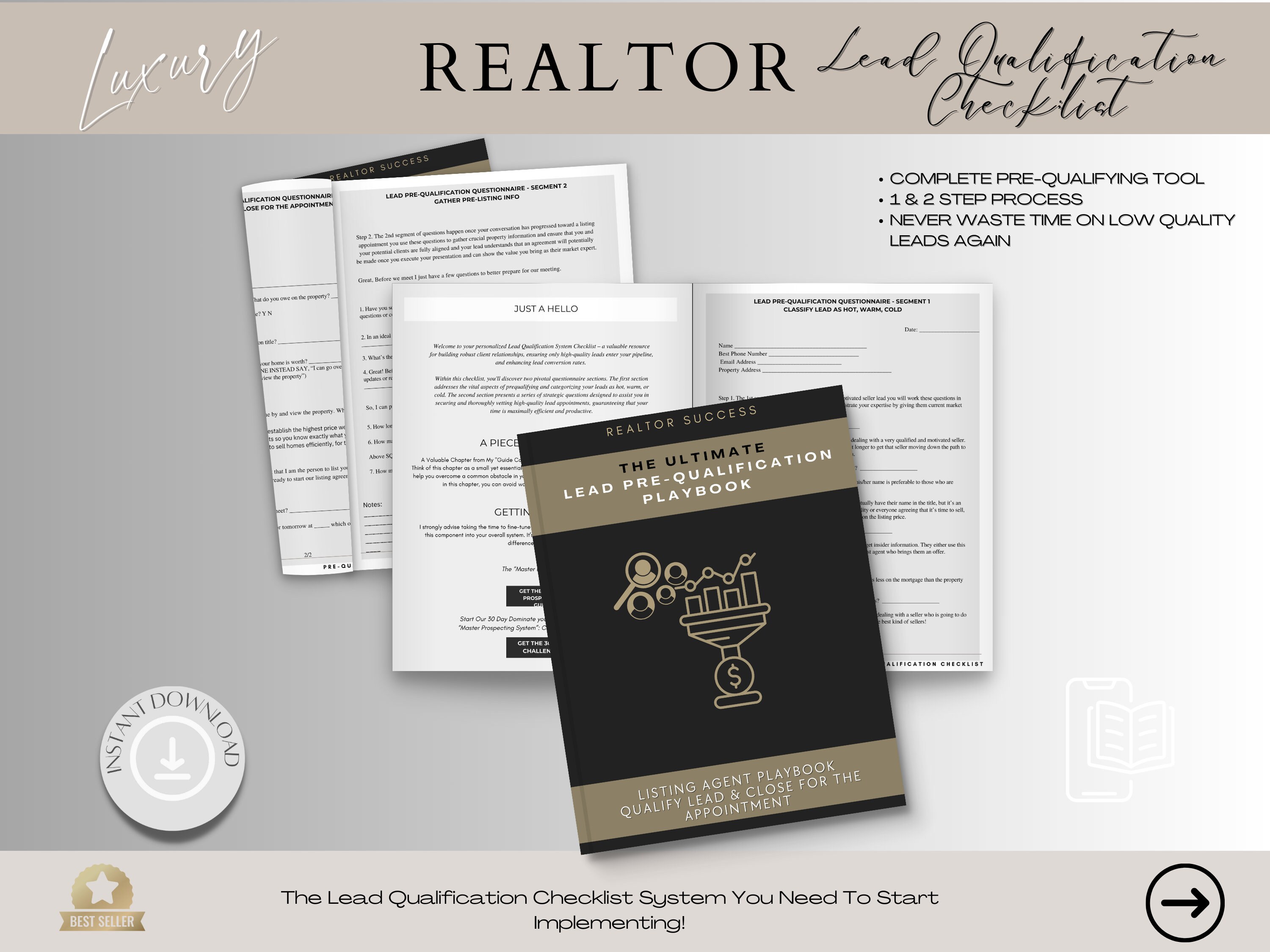 Real Estate Lead Qualification Checklist Seller Consultation Form ...
