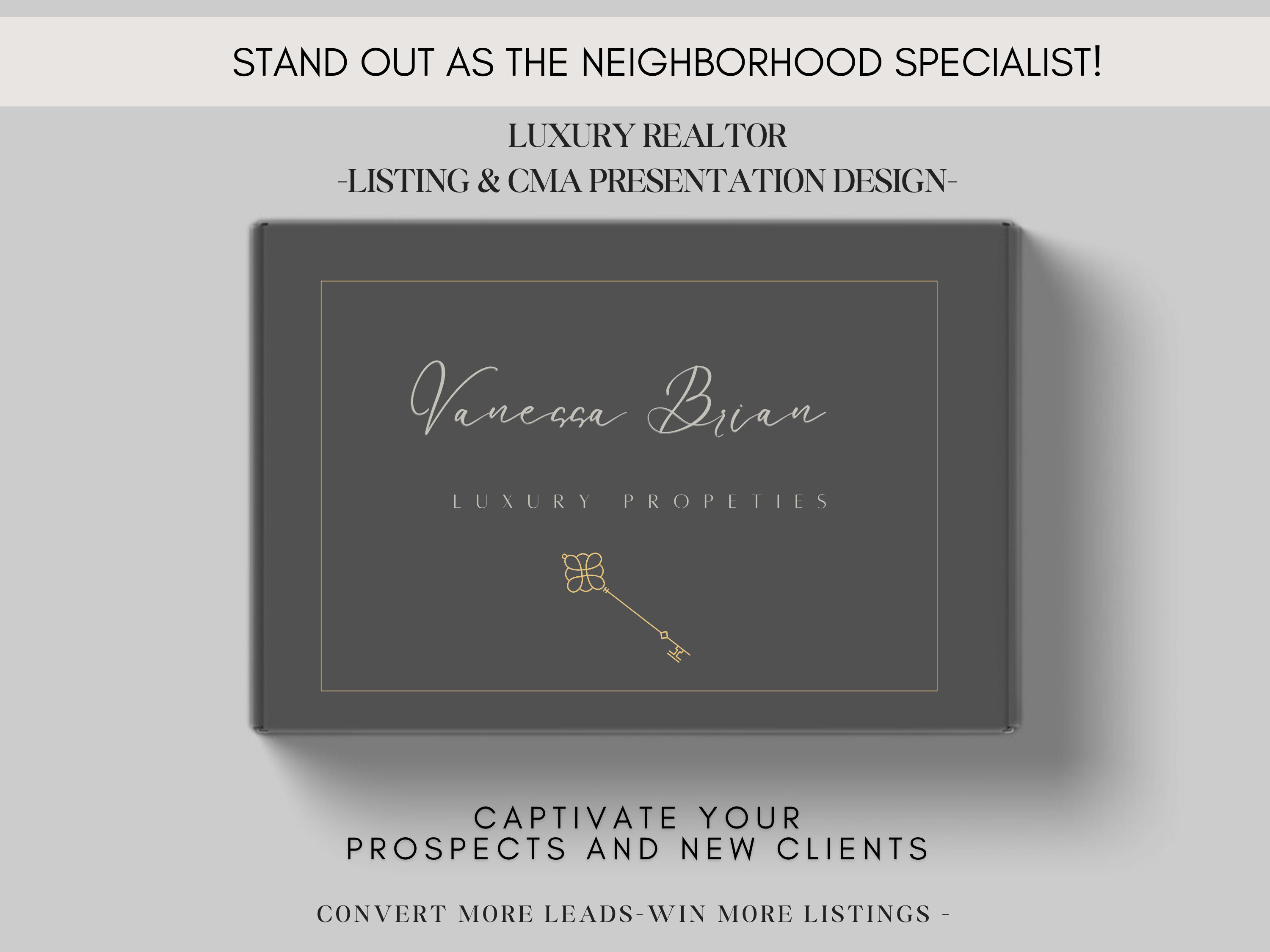 Realtor Box Design for Luxury Listing Presentation Neighborhood Farming ...