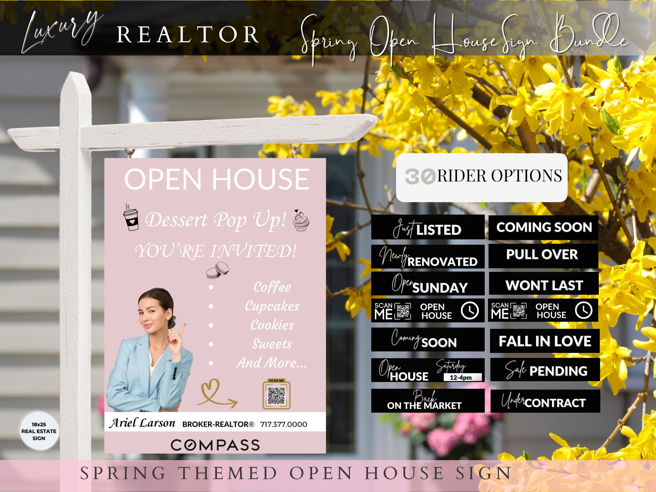 Dessert Pop up Open House Sign Bundle, Spring Open House Collection ...