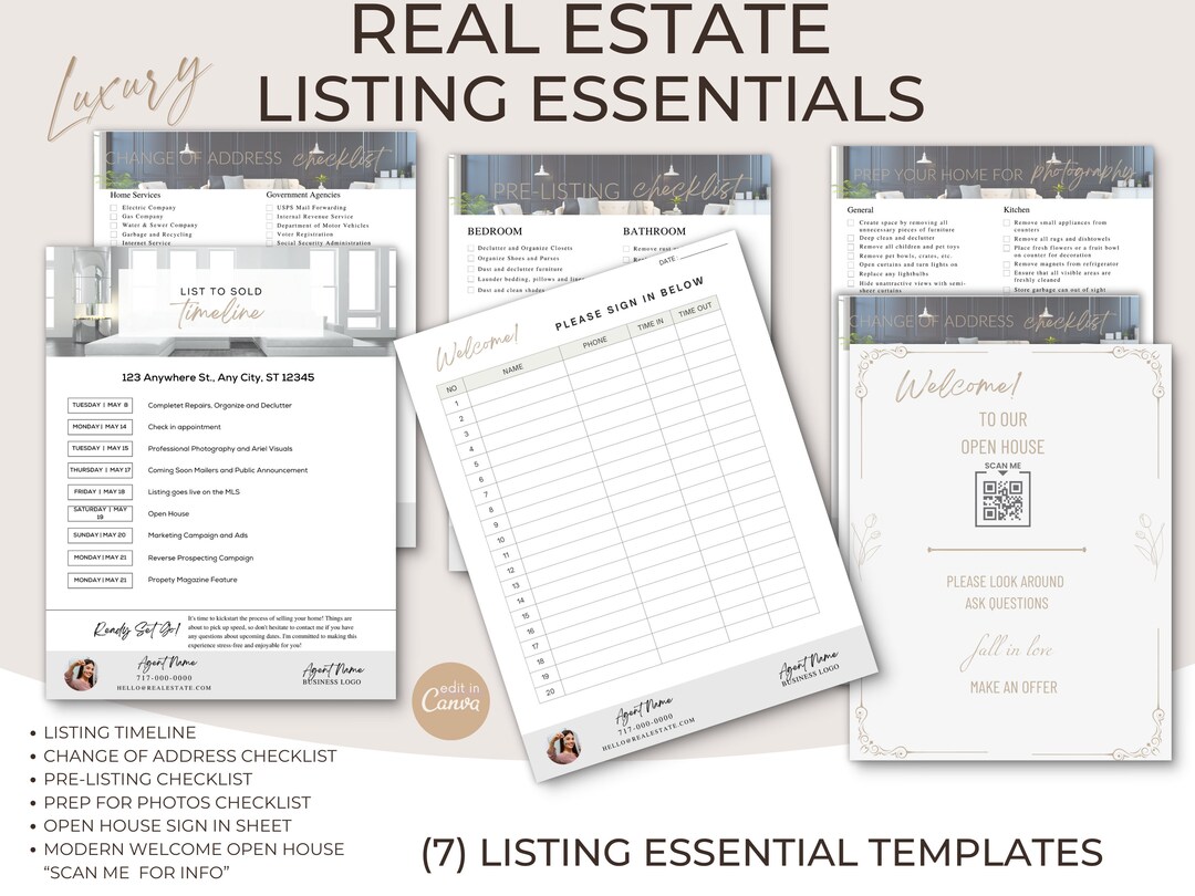 Luxury Pre-listing Essential Kit | Listing Check Lists, Pre-listing ...