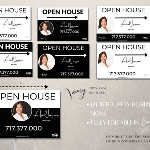 Luxury Open House Sign Canva Templates Real Estate Luxury Open House ...