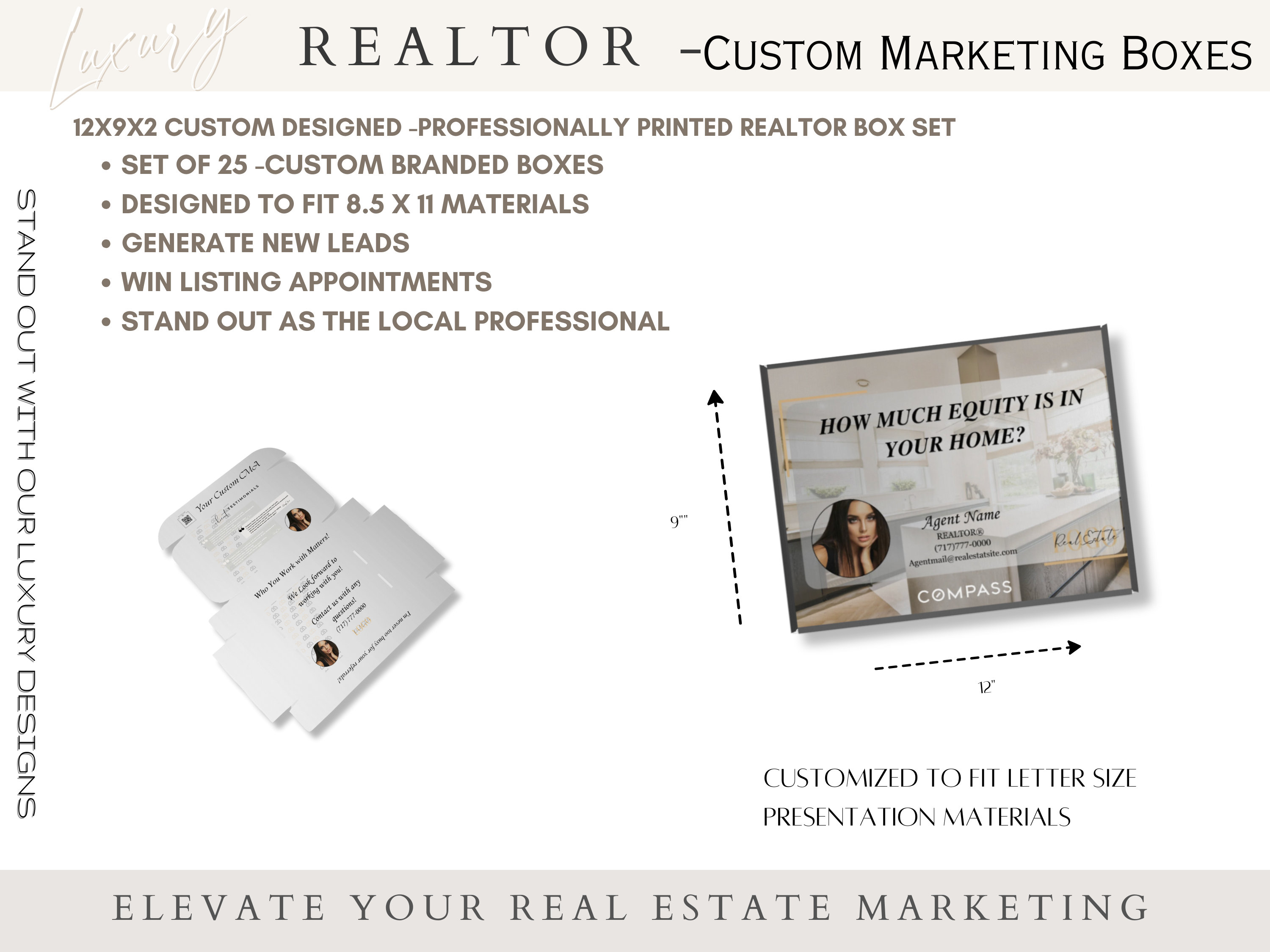Realtor Listing Presentation Equity Box, Custom Cma Box, Real Estate ...