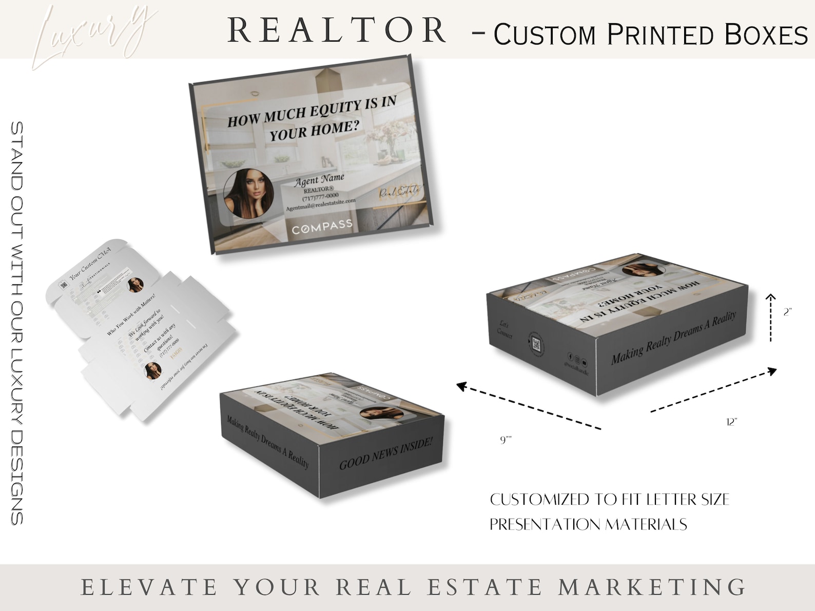 Realtor Listing Presentation Equity Box, Custom Cma Box, Real Estate ...