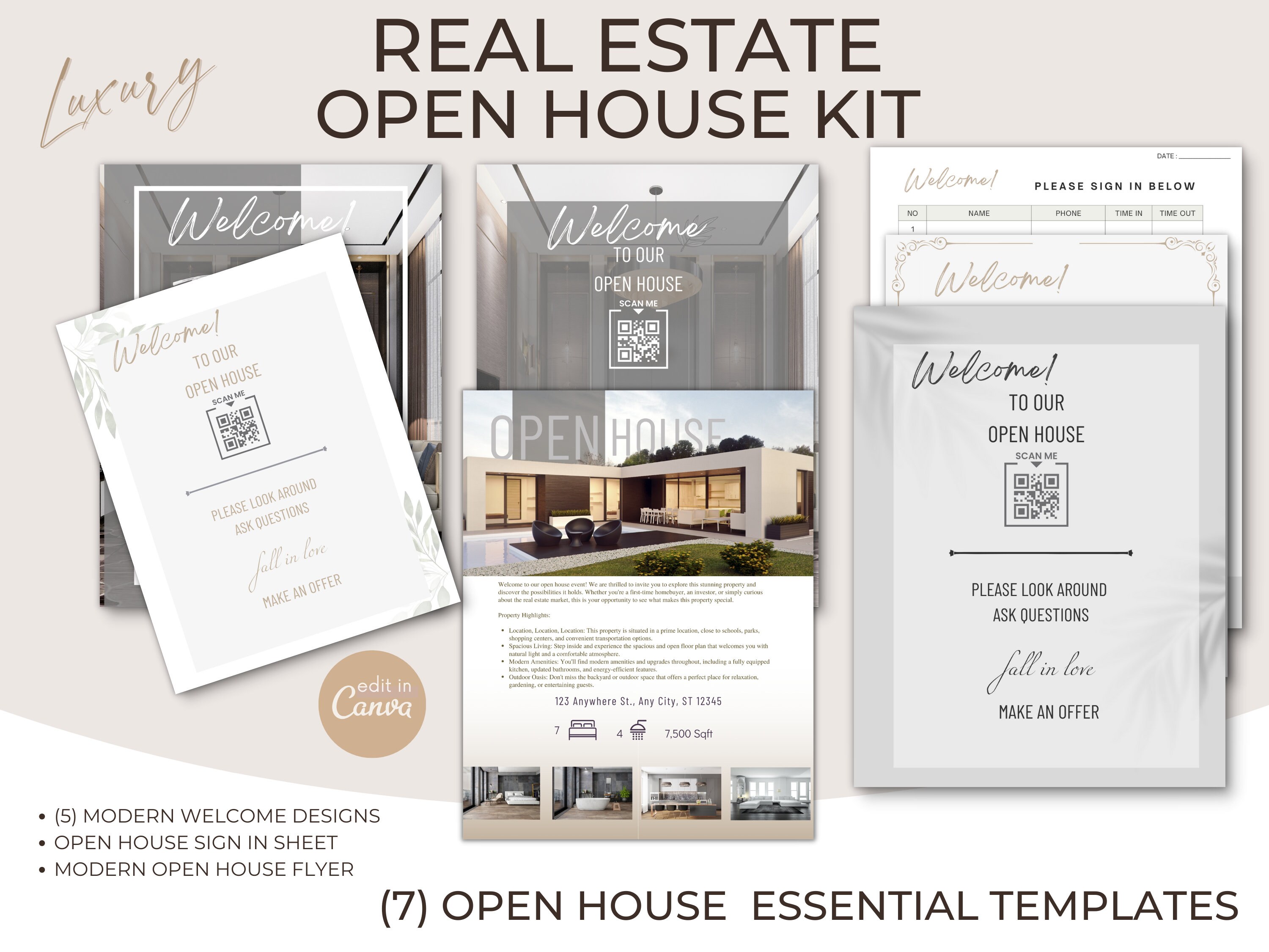 Luxury Open House Essential Kit Luxury Open House Signs Luxury Open ...