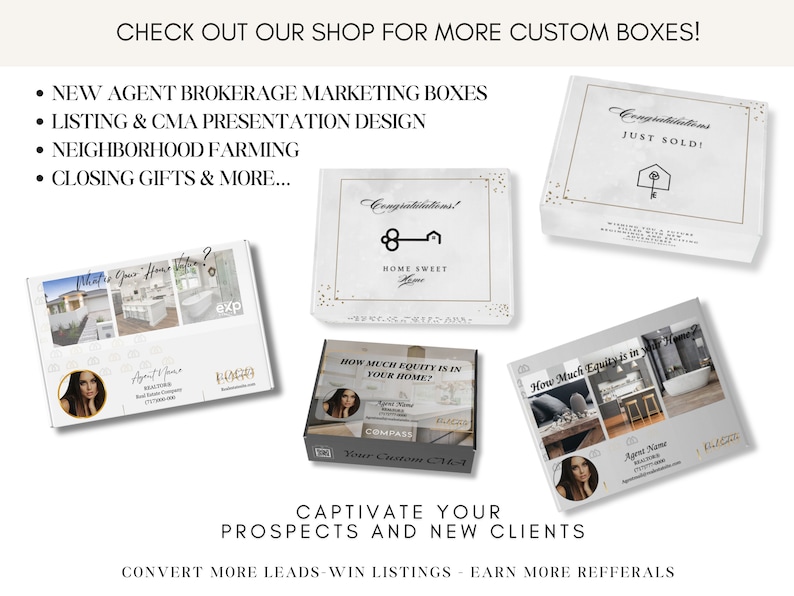 Just Sold Custom Realtor Gift Box Set of 25 Full Color Printed Boxes ...