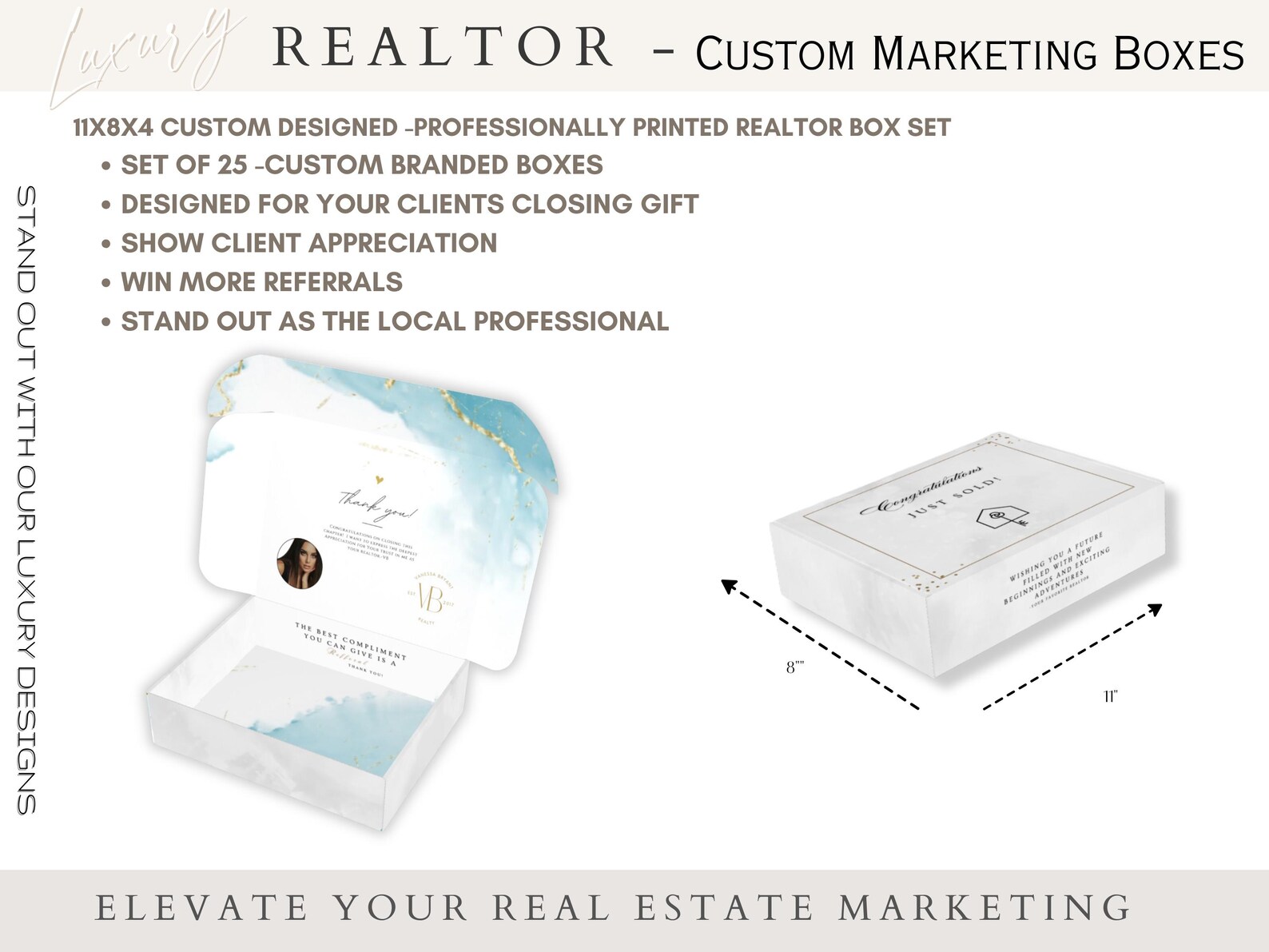 Custom Luxury Realtor Marketing Box Bundle - Branded Real Estate Client ...