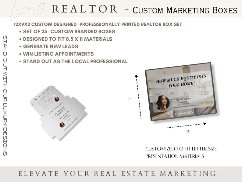 Custom Luxury Realtor Marketing Box Bundle - Branded Real Estate Client ...
