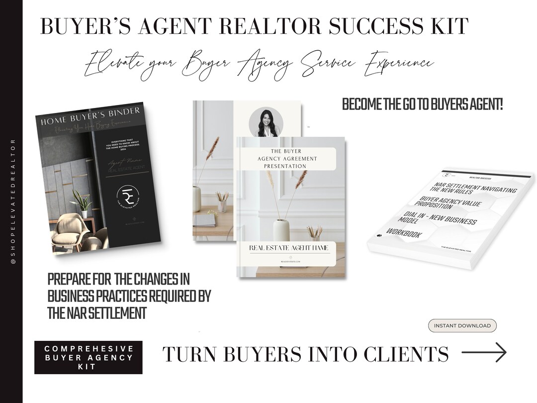 Real Estate Buyer Agent Success Kit, Exclusive Agency Contract, NAR ...