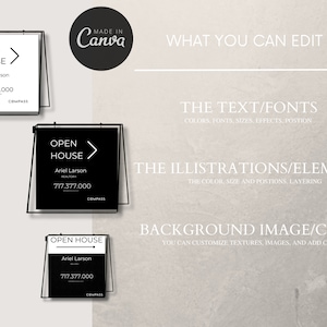 Luxury Open House Sign, Modern Realtor Marketing (canva Template) - Etsy