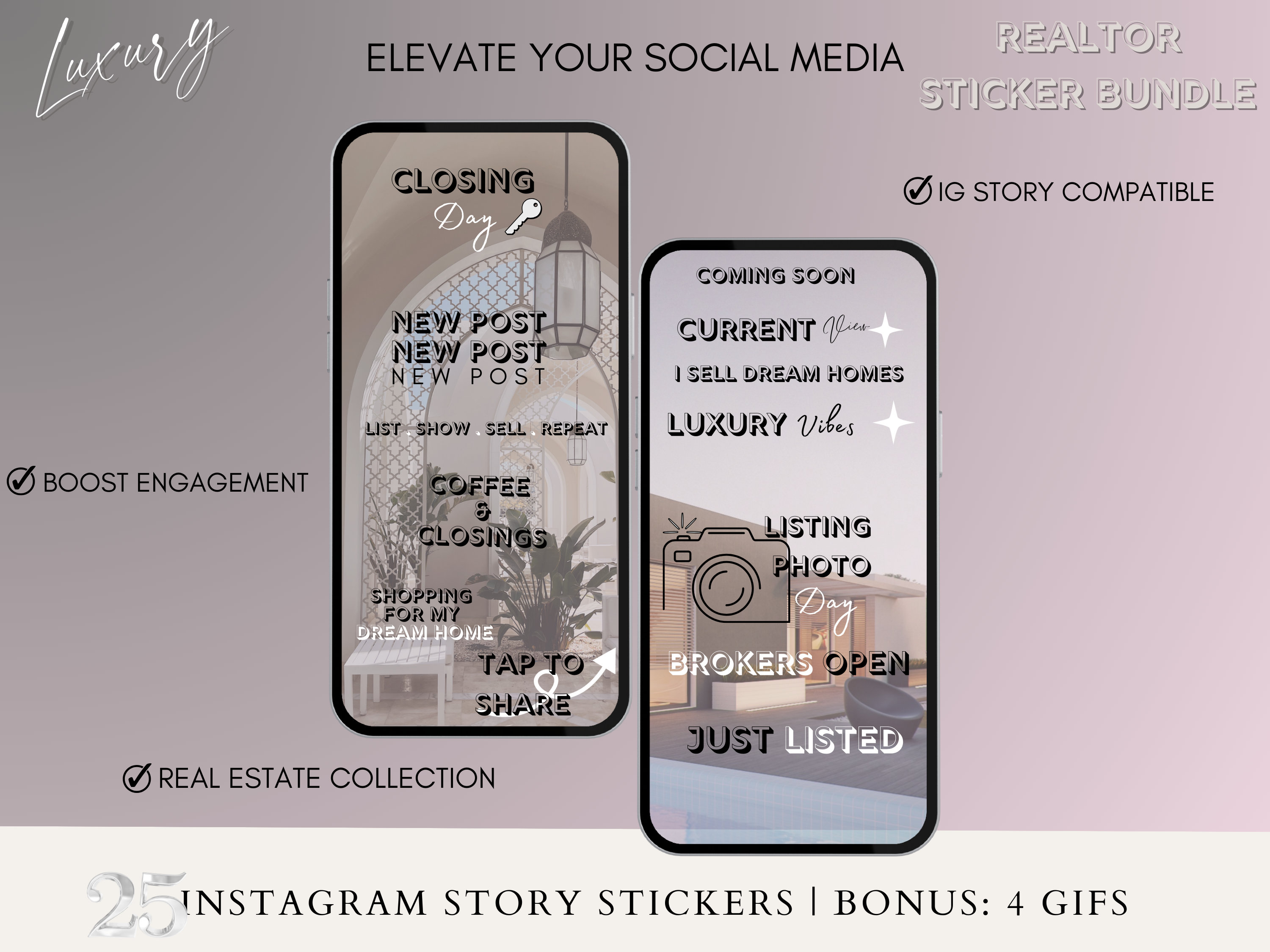 Realtor Social Media Sticker Bundle Gifs Real Estate Animated - Etsy
