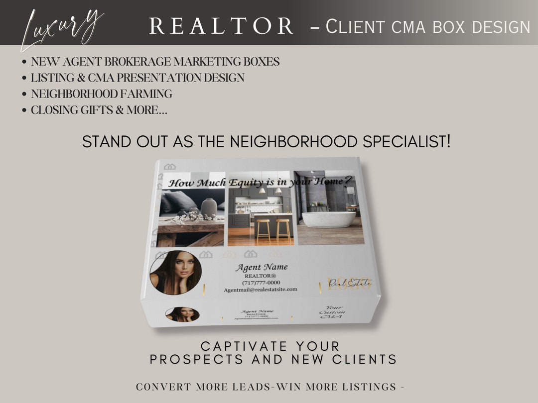 Realtor Listing Presentation CMA Box, Luxury Realtor Marketing Kit ...