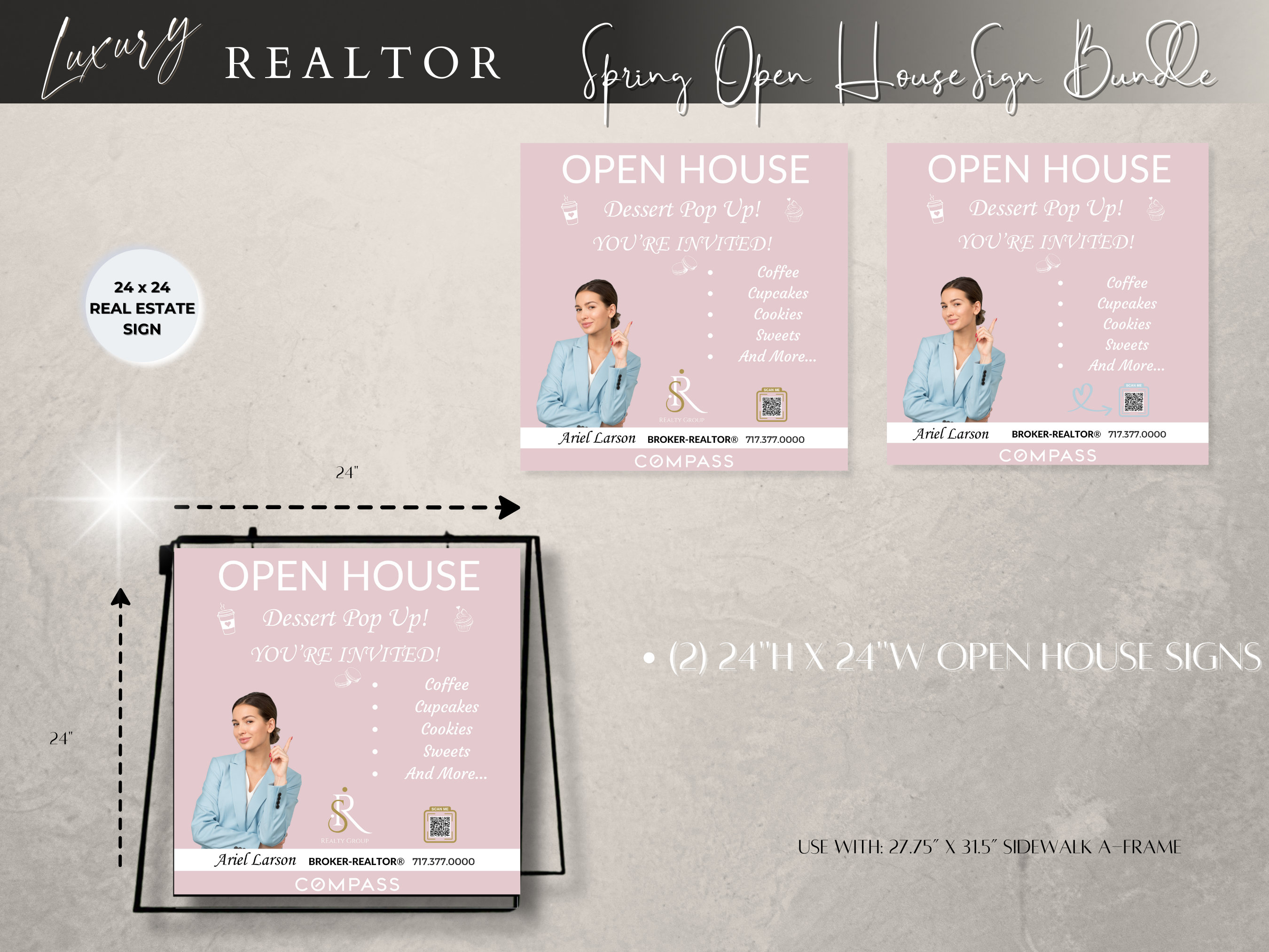 Dessert Pop up Open House Sign Bundle, Spring Open House Collection ...