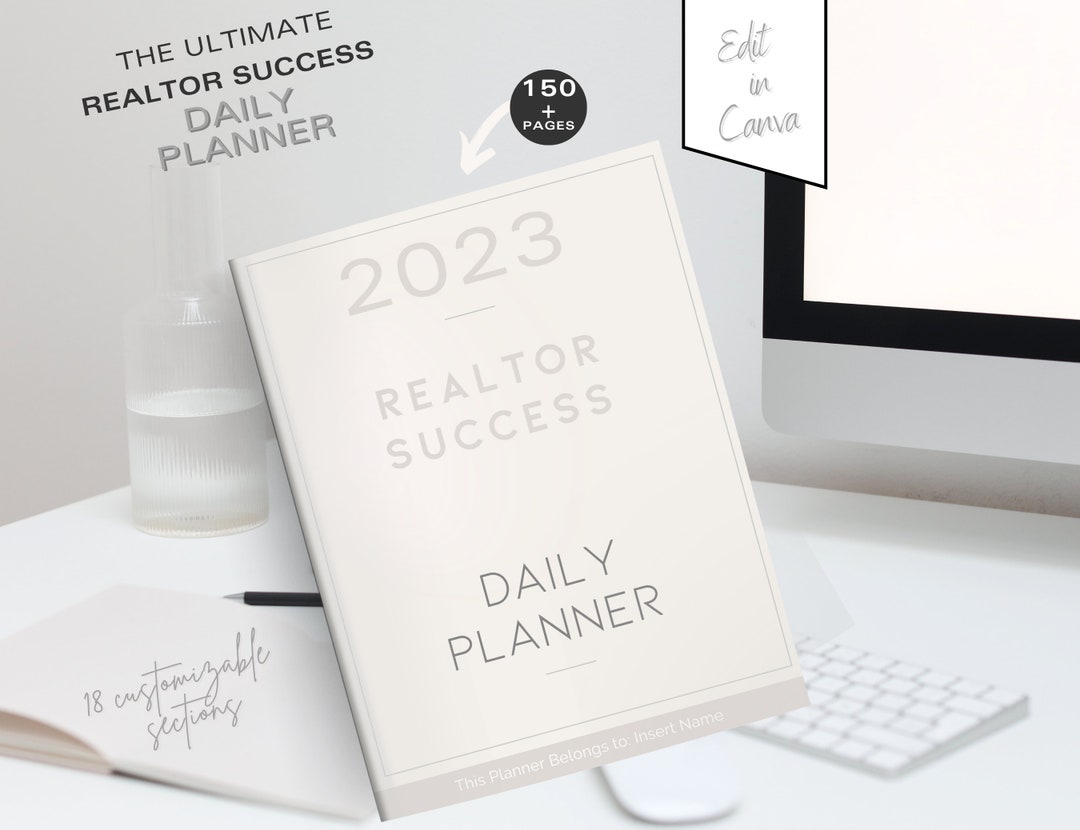 Real Estate Business Daily Planner Custom Realtor Planner Canva Planner ...