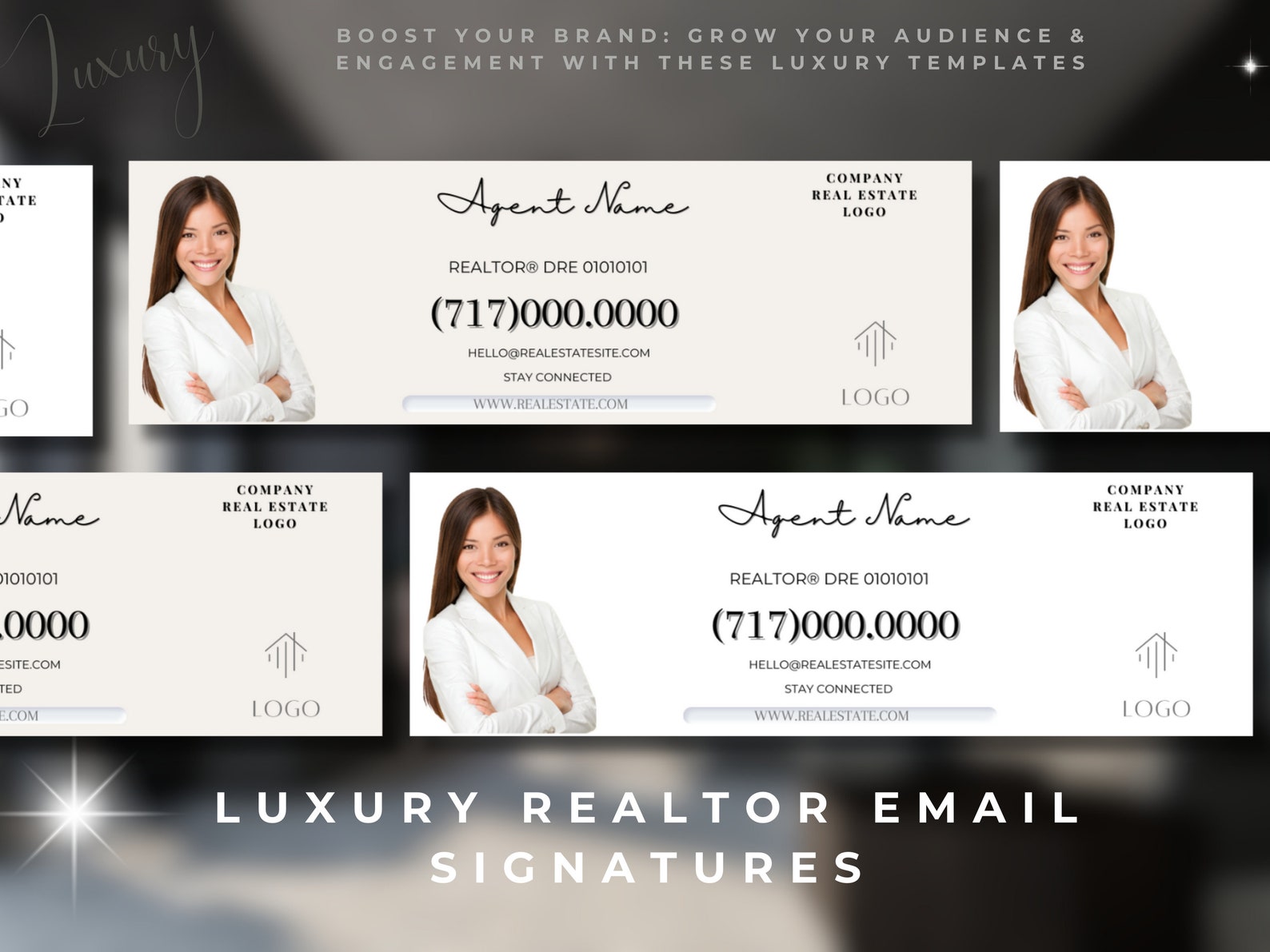 Email Signature Templates, Luxury Realtor Email Signature Template ...