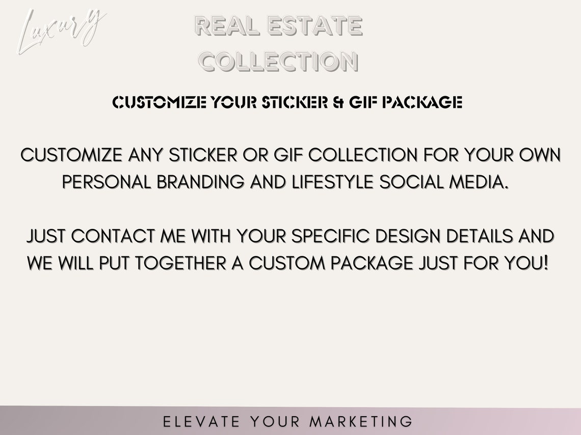 Instagram Realtor Sticker Bundle Gifs Real Estate Animated Stickers ...