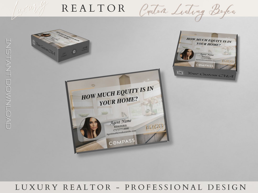 Realtor Listing Presentation Equity Box, Custom Cma Box, Real Estate ...