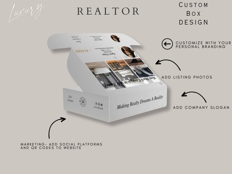 Realtor Listing Presentation CMA Box, Luxury Realtor Marketing Kit ...