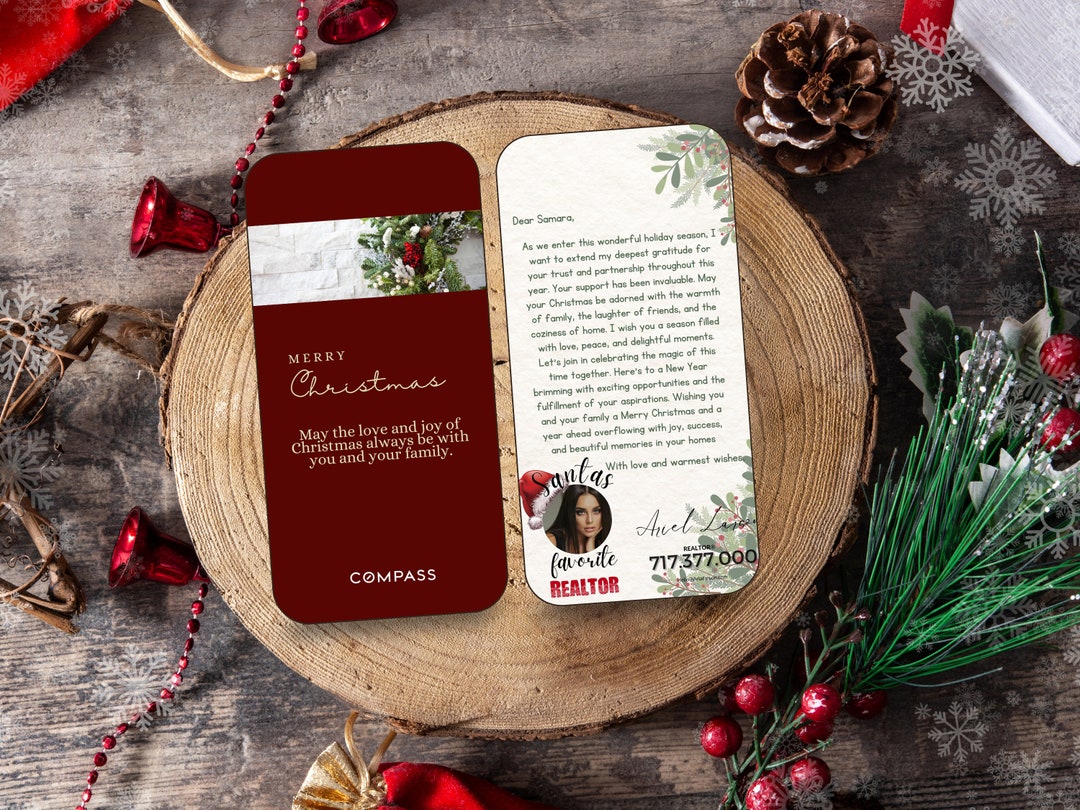 Realtor Christmas Cards, Greeting Card Bundle, Digital Card, Holiday ...