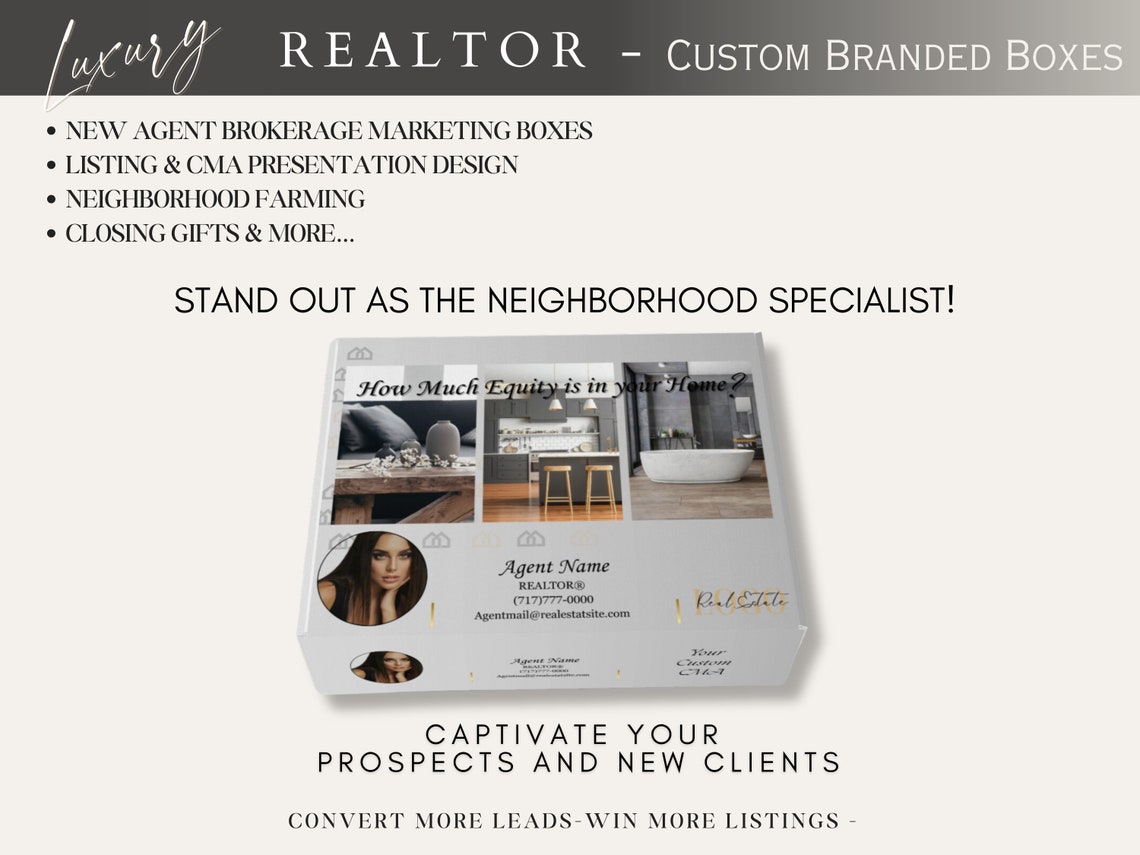 Real Estate Agent Marketing, Set of 25 Custom Made Presentation Boxes ...