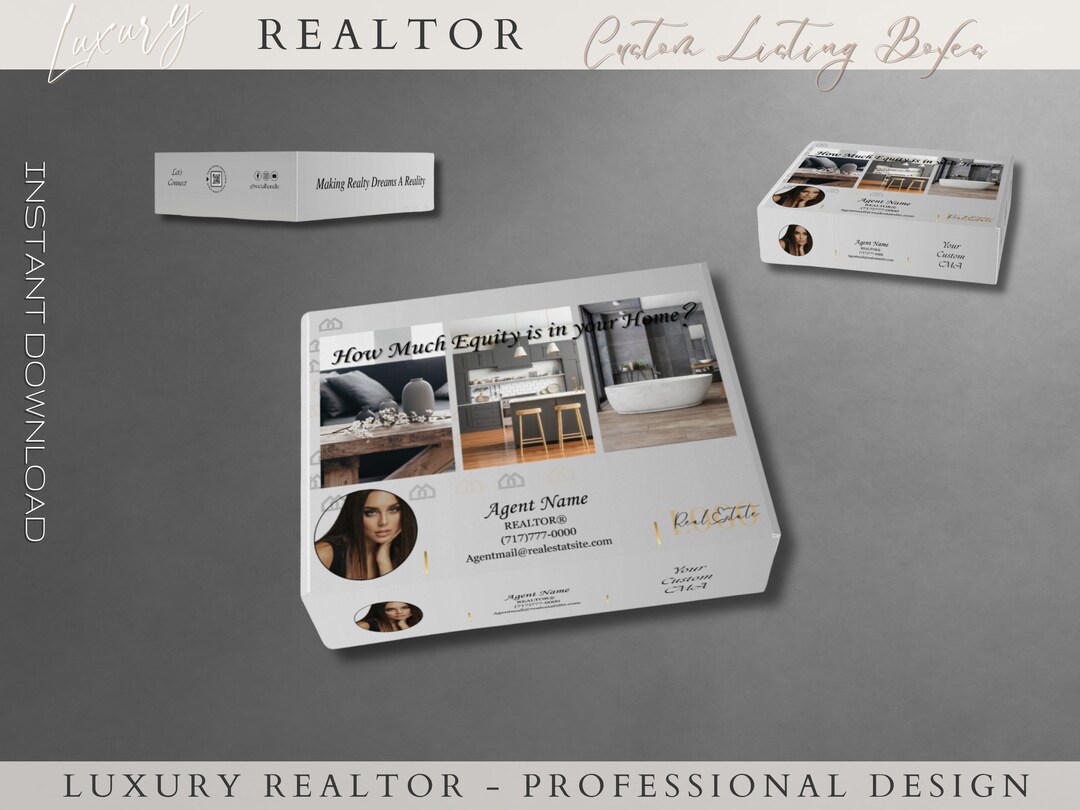 Real Estate Agent Marketing, Set of 25 Custom Made Presentation Boxes ...