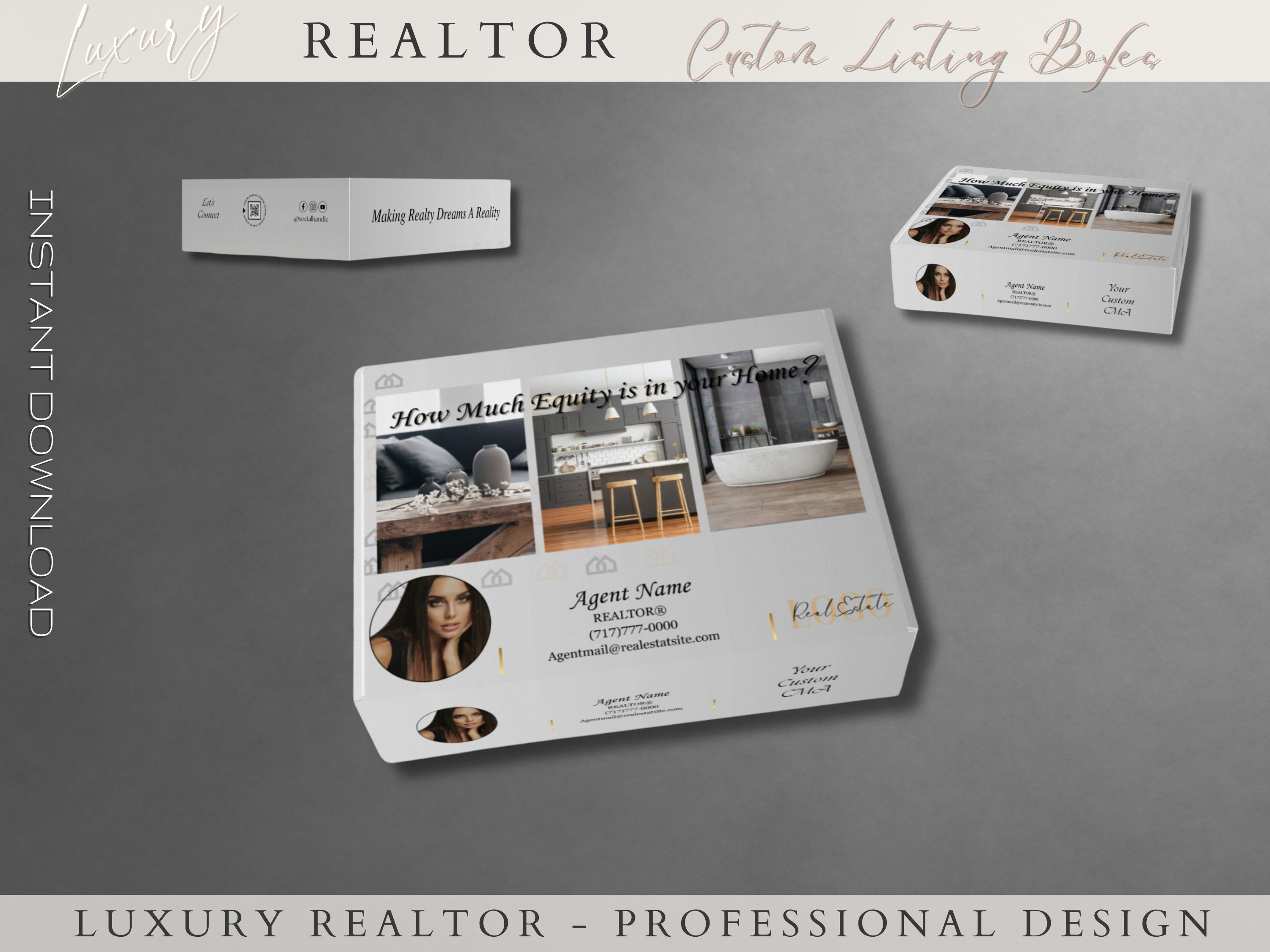 Real Estate Agent Marketing, Set of 25 Custom Made Presentation Boxes ...