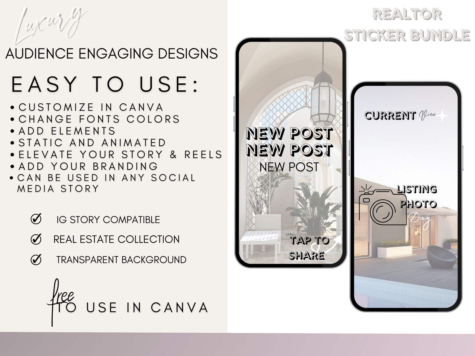 Instagram Realtor Sticker Bundle Gifs Real Estate Animated Stickers ...