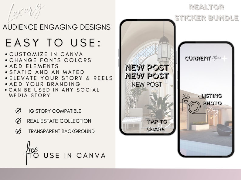 Realtor Social Media Sticker Bundle Gifs Real Estate Animated - Etsy