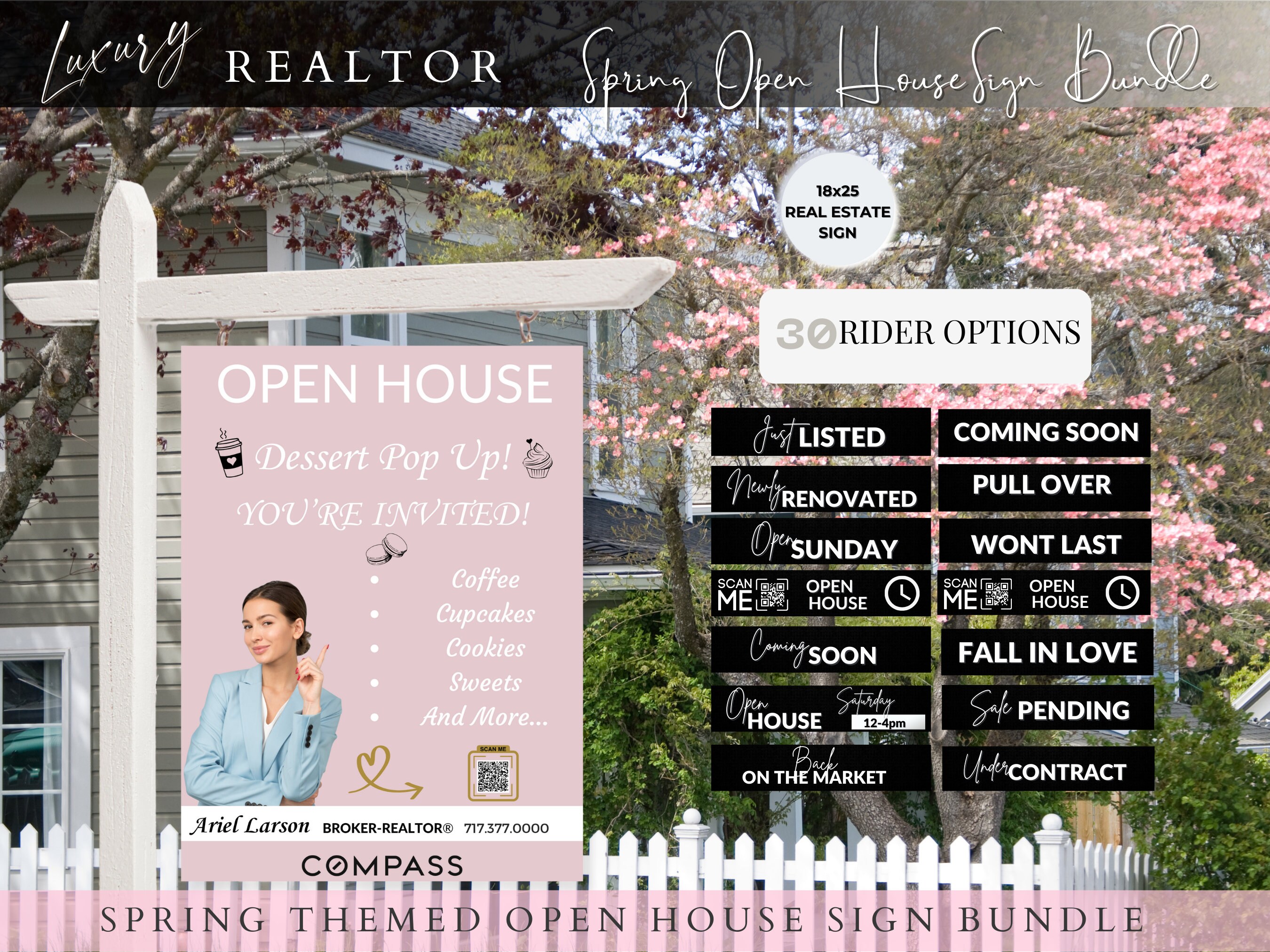 Dessert Pop up Open House Sign Bundle, Spring Open House Collection ...
