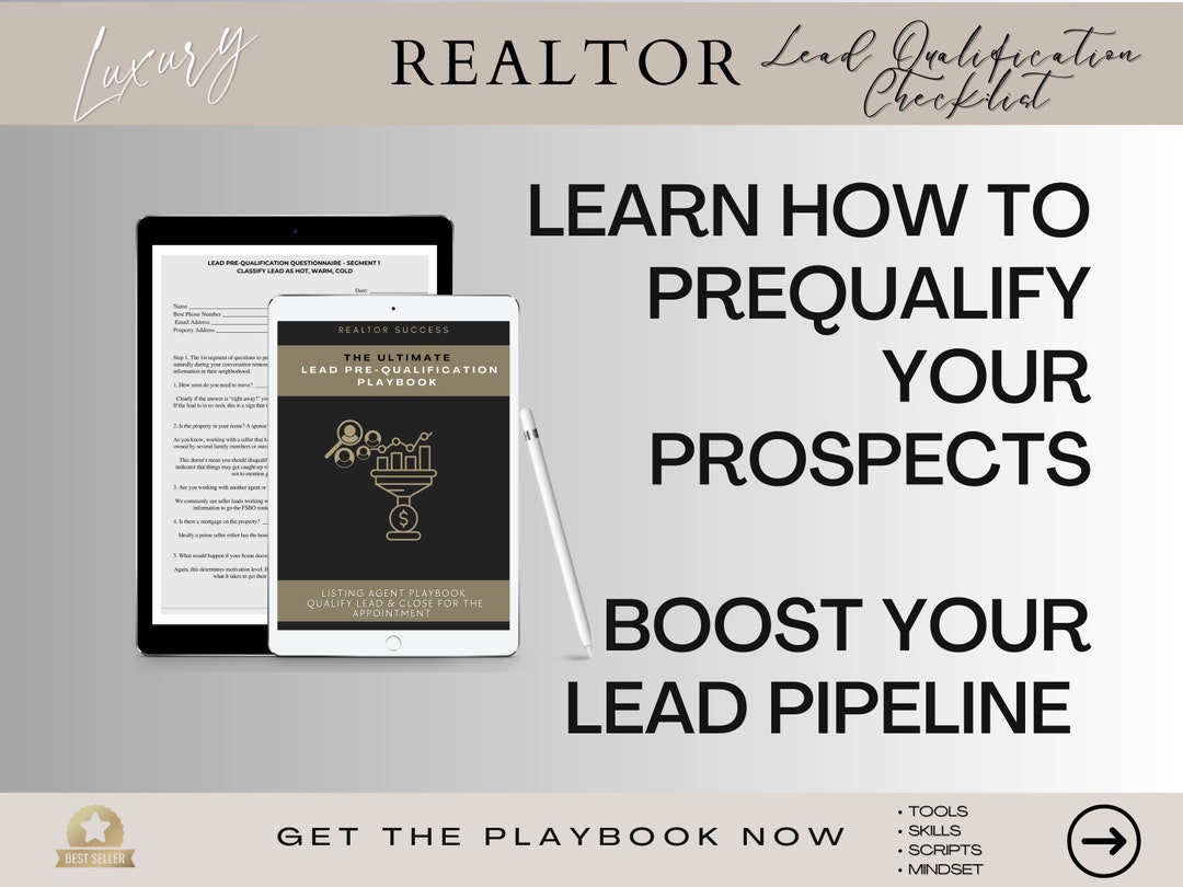 Real Estate Lead Qualification Checklist Seller Consultation Form ...