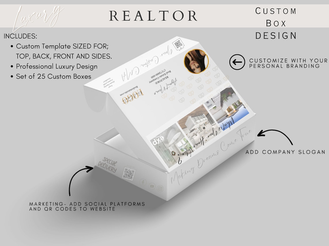Custom Realtor Marketing Box Set of 25, Neighborhood Lead Gen, Real ...