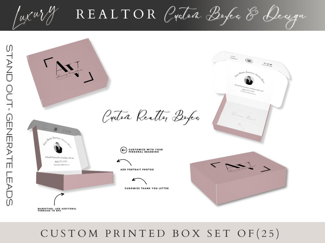 Realtor Branded Custom Design Box, Realtor Marketing Personalized ...
