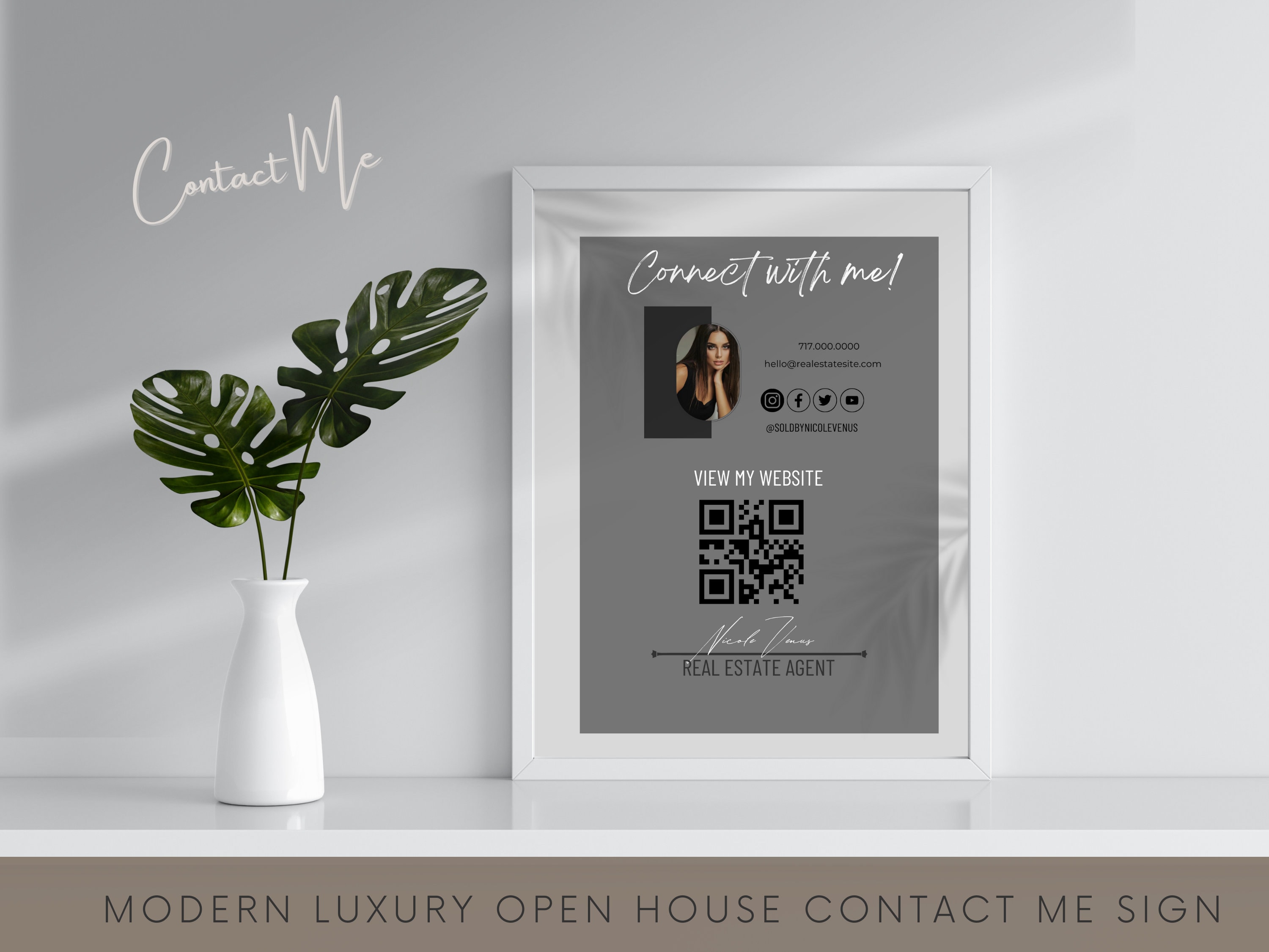 Open House Sign in Sheet W/ QR Code, Realtor Open House, Real Estate ...