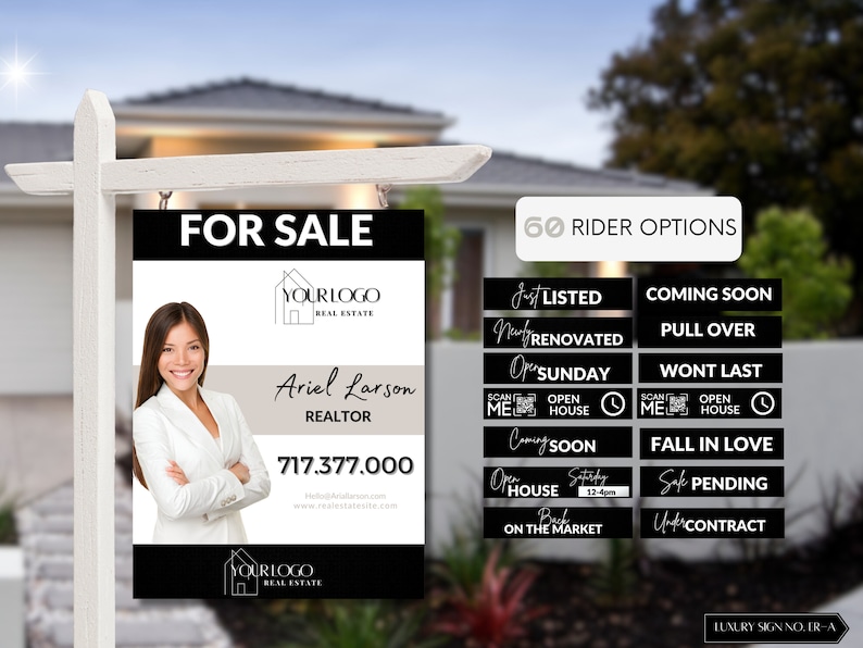 Luxury Real Estate Yard Sign Template, Modern Realtor Sign (canva) - Etsy