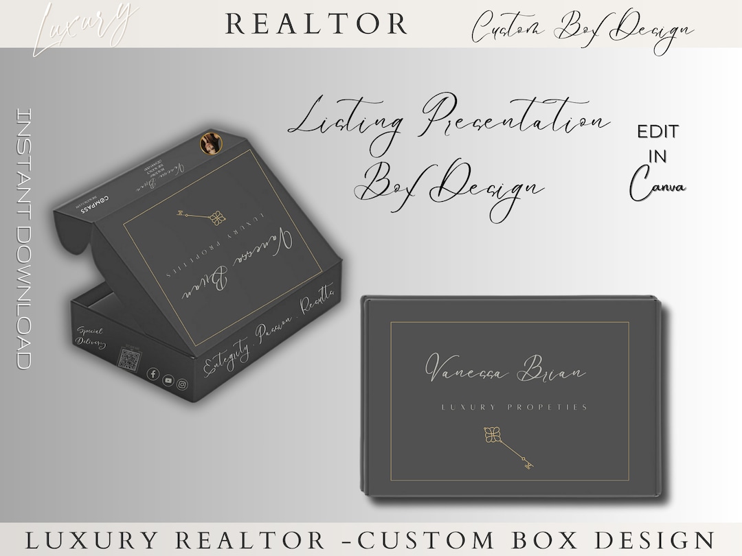 Realtor Box Design for Luxury Listing Presentation Neighborhood Farming ...