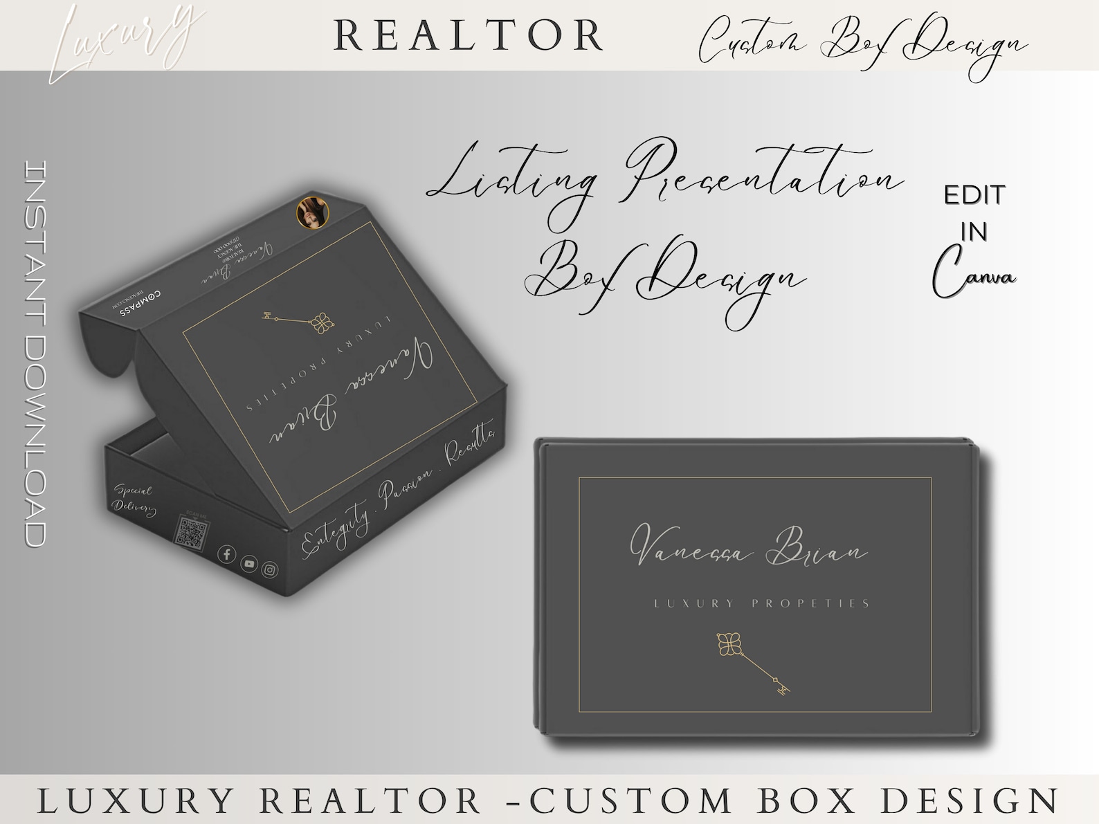 Realtor Box Design for Luxury Listing Presentation Neighborhood Farming ...