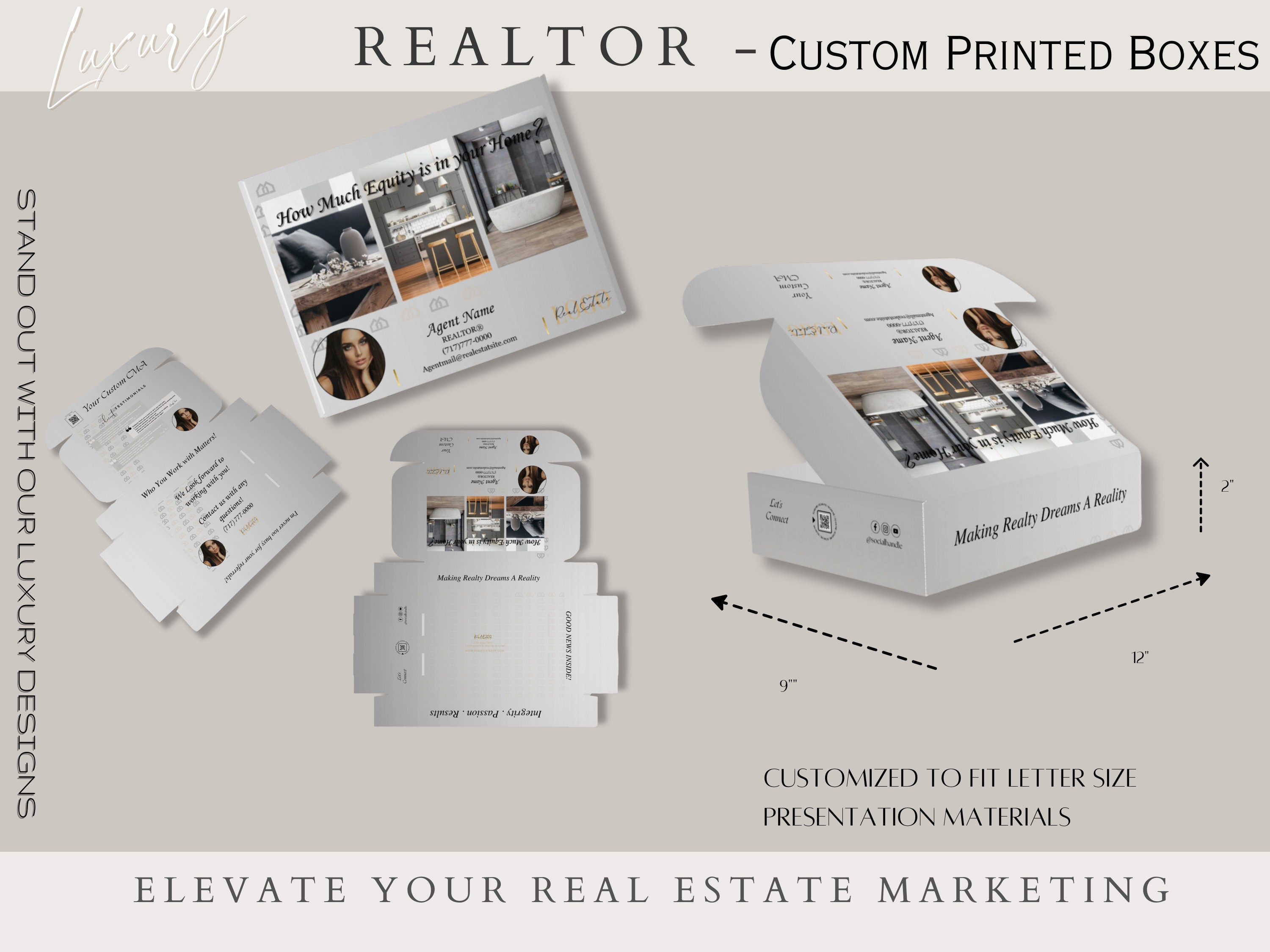 Realtor Listing Presentation CMA Box, Luxury Realtor Marketing Kit ...
