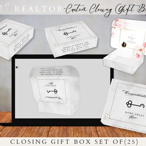 Real Estate Custom Printed Closing Gift Set of 25 Boxes, Buyer Client ...