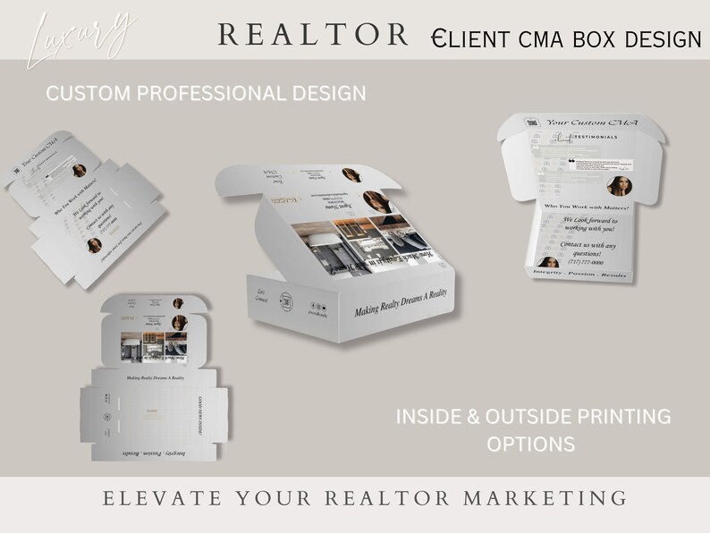 Realtor Listing Presentation CMA Box, Luxury Realtor Marketing Kit ...