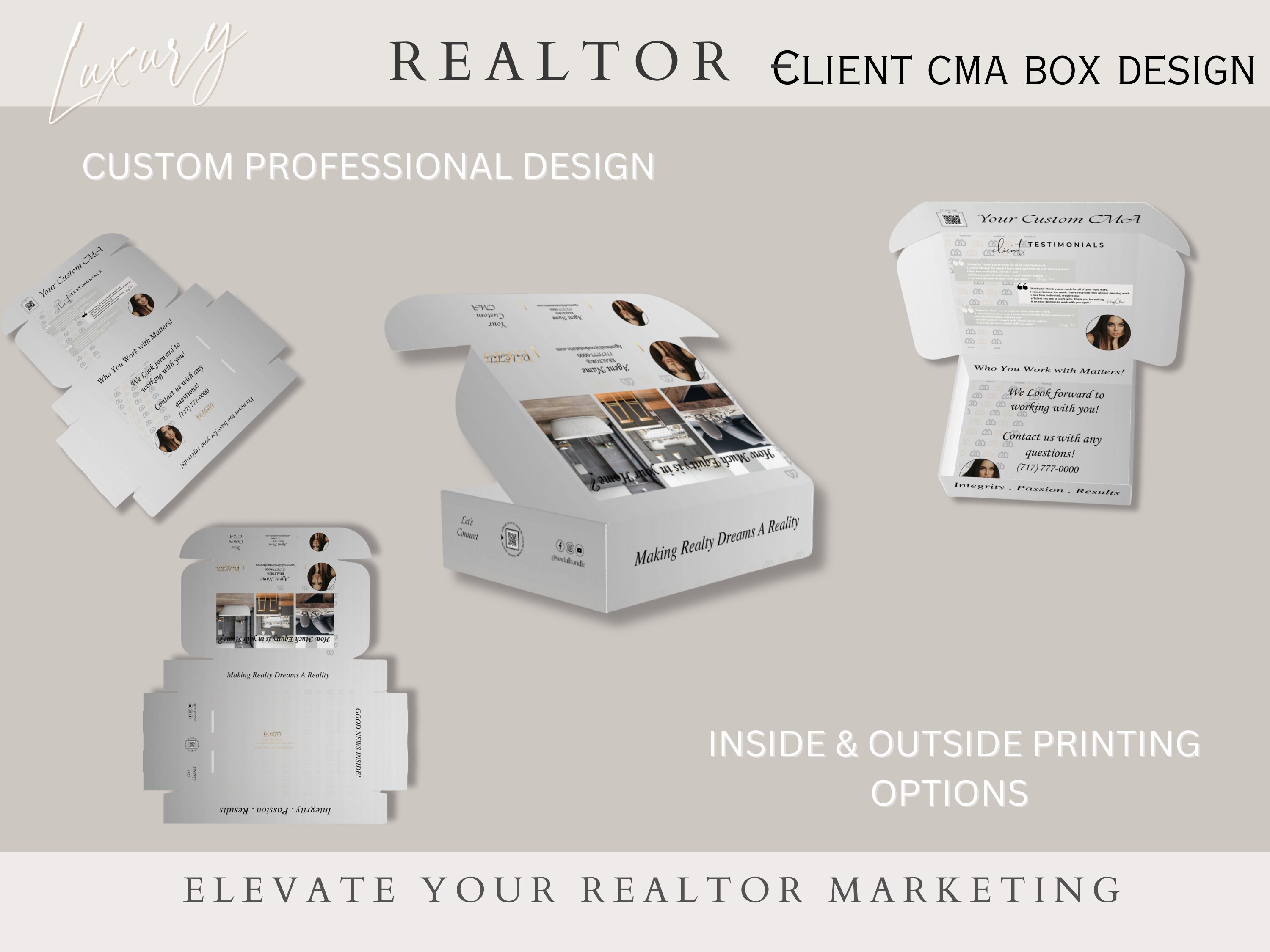 Realtor Listing Presentation CMA Box, Luxury Realtor Marketing Kit ...