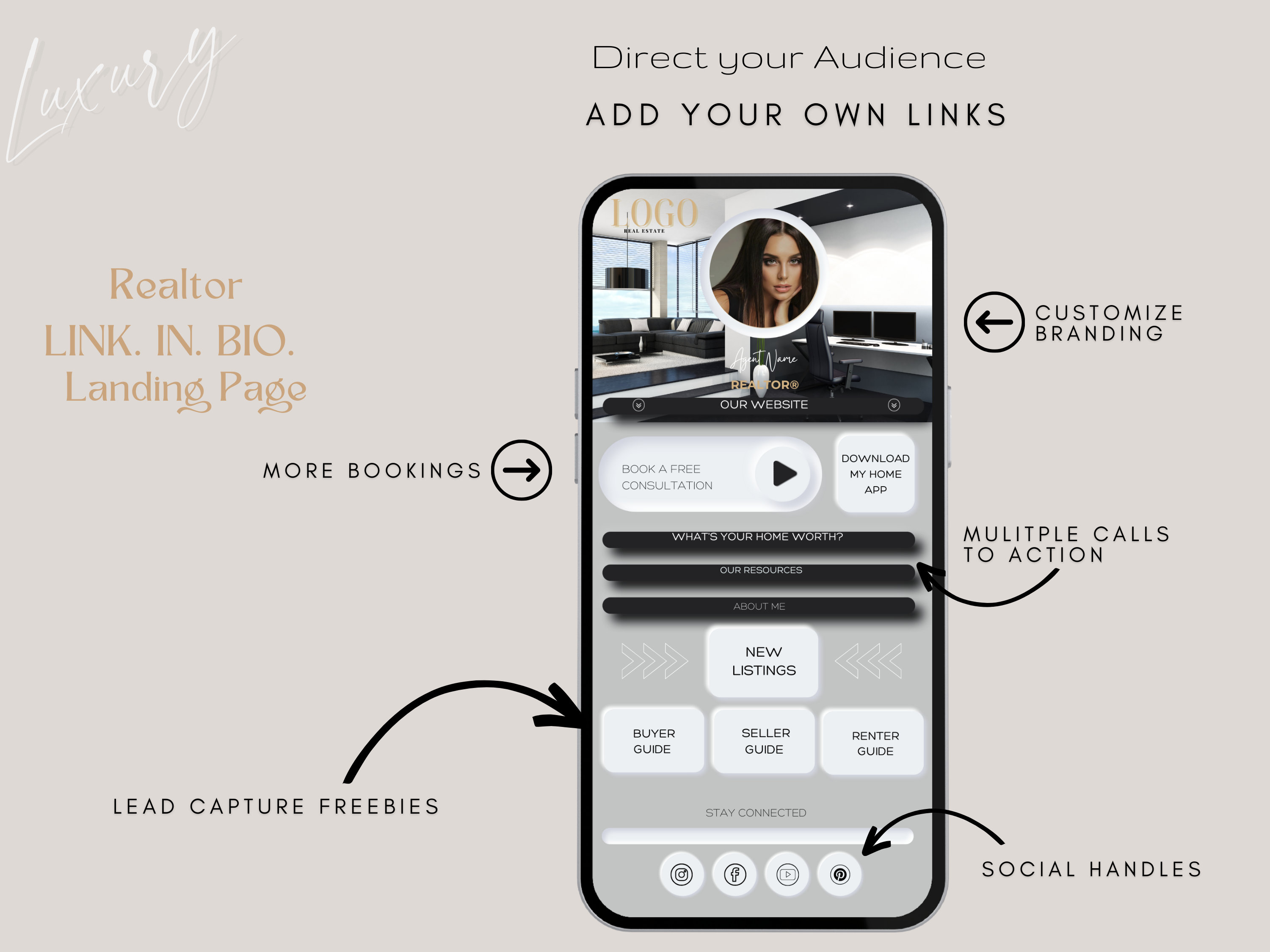 Link in Bio Real Estate Agent Social Media Link Tree Real Estate ...