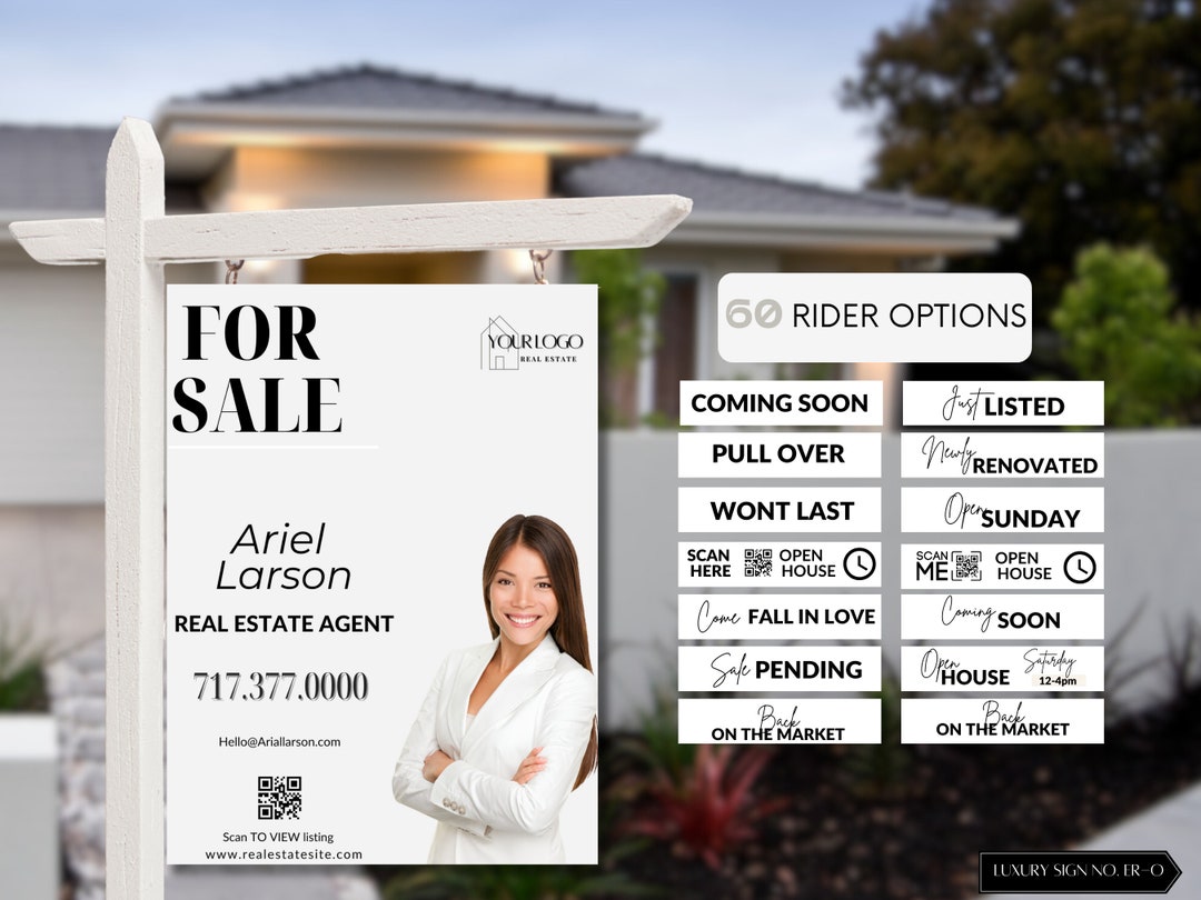 Luxury Real Estate Yard Sign, Canva Template (PDF) - Etsy