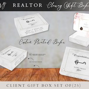 Real Estate Custom Printed Closing Gift Set of 25 Boxes, Buyer Client ...